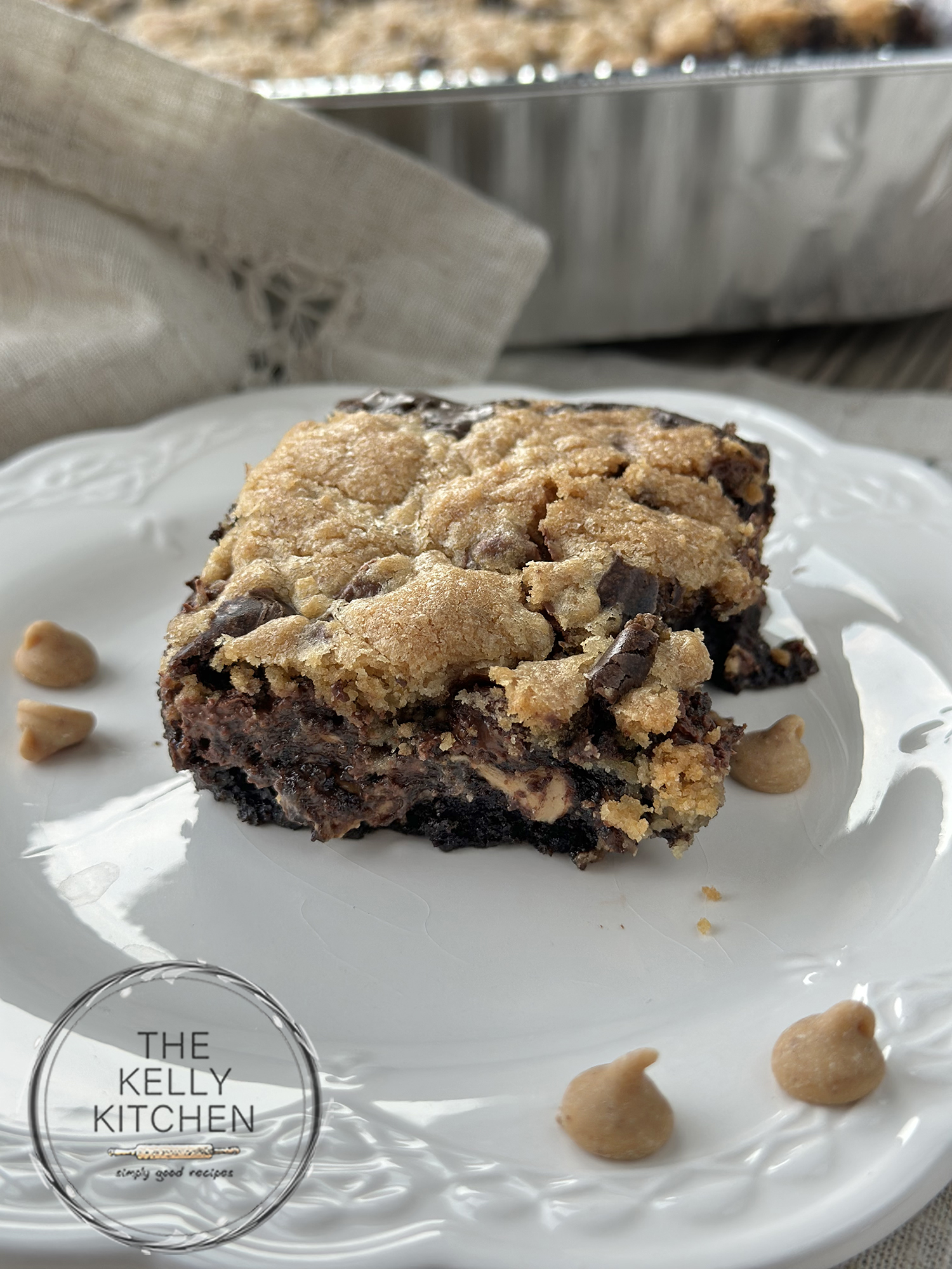 Peanut Butter Brookies - THE KELLY KITCHEN